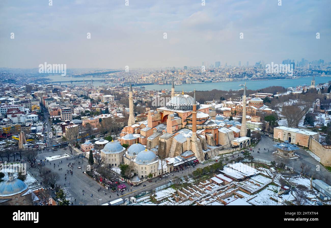 drone view of the grand mosque in istanbul Stock Photo - Alamy