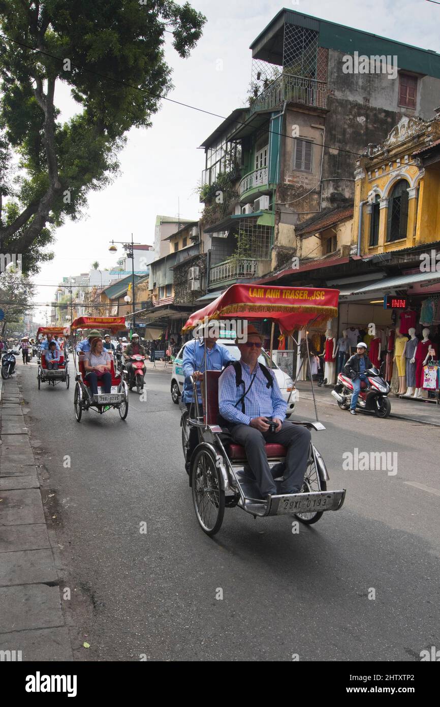 Hanoi rickshaw passenger hi-res stock photography and images - Alamy