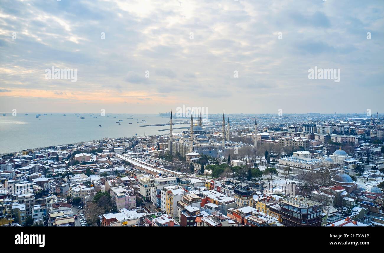 drone view of the grand mosque in istanbul Stock Photo - Alamy