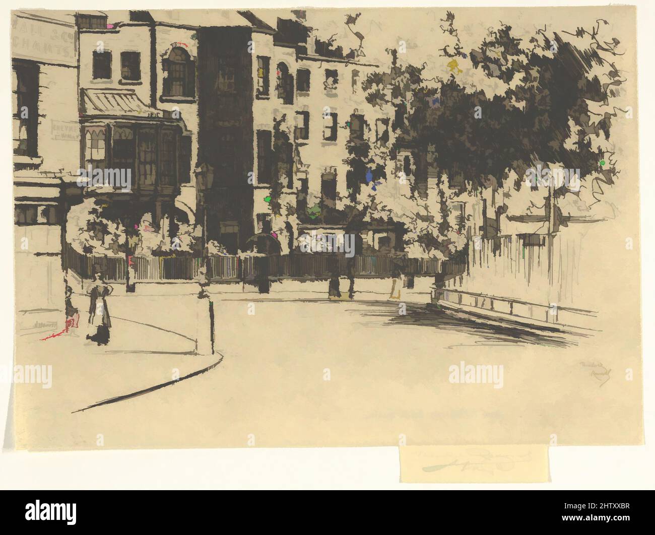 Art inspired by The Corner of Cheyne Walk, Chelsea, 1888–89, Etching ...