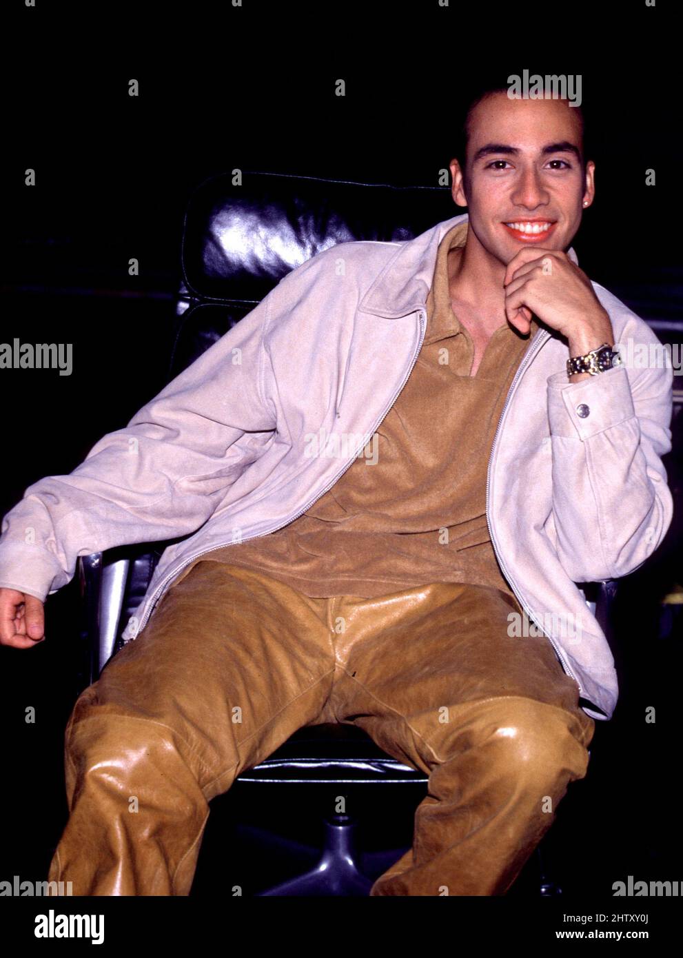 Howie Doroughl of the Backstreet Boys performs for the filming of their ...