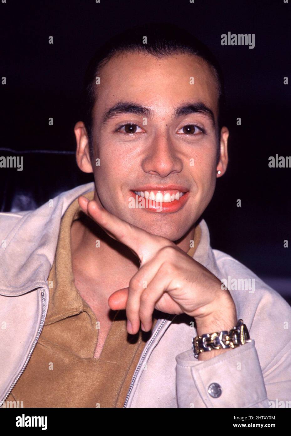 Howie Doroughl of the Backstreet Boys performs for the filming of their ...