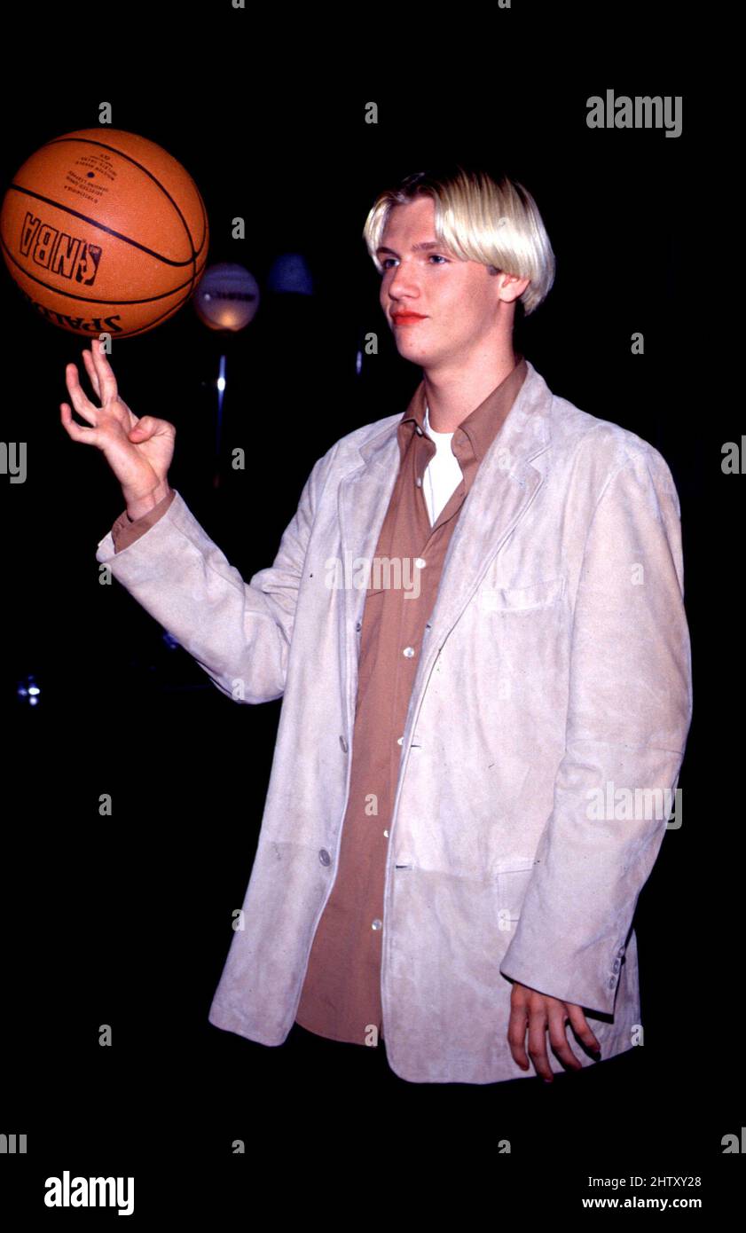 Nick Carter of the Backstreet Boys performs for the filming of their ...