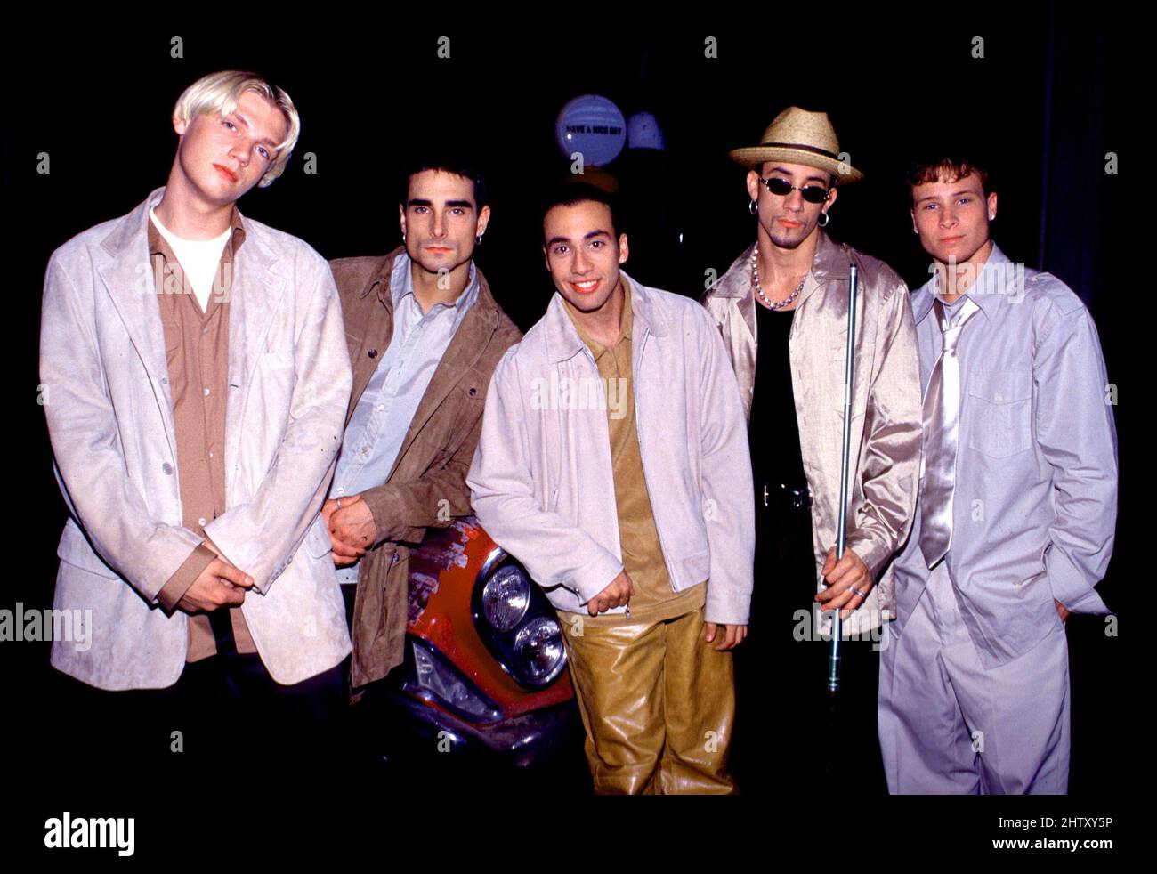 The Backstreet Boys performs for the filming of their Music Videos ...