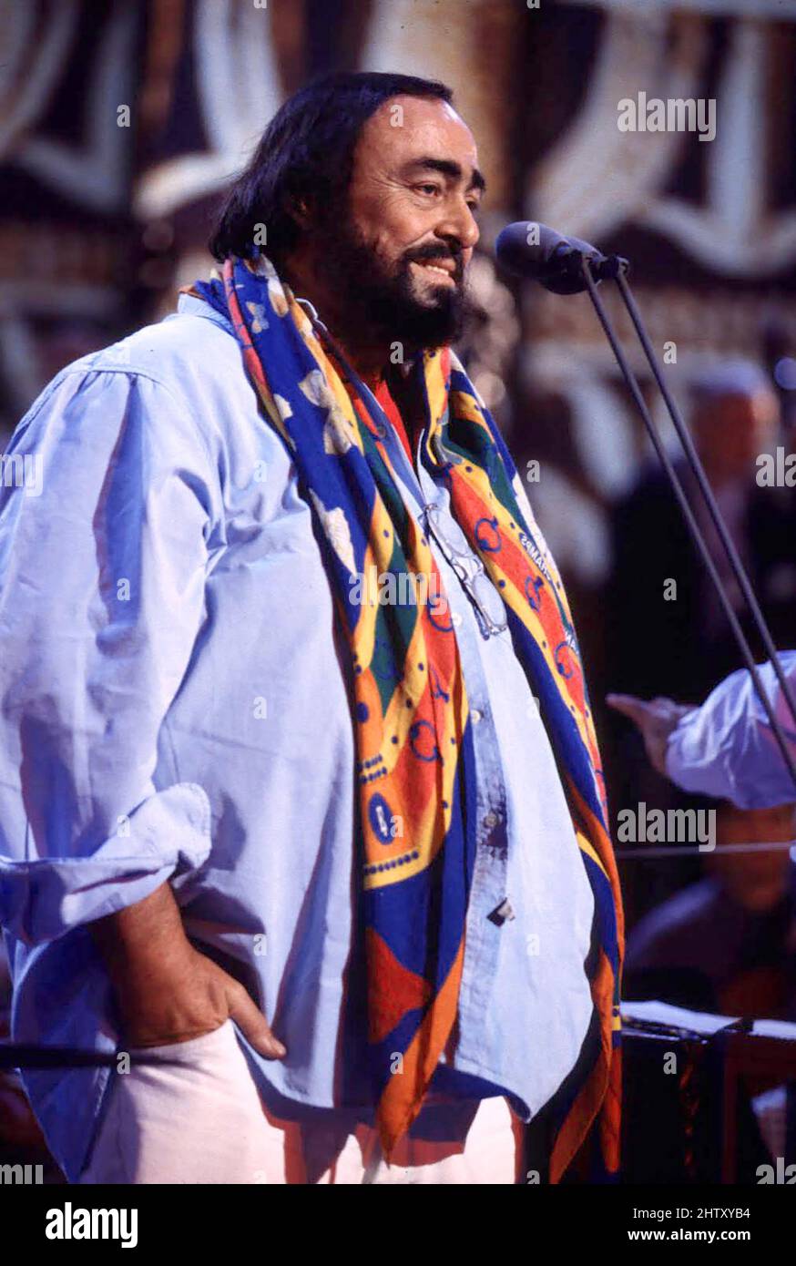 Luciano Pavarotti at the 1999 Grammy Awards - rehearsals Credit: Ron ...