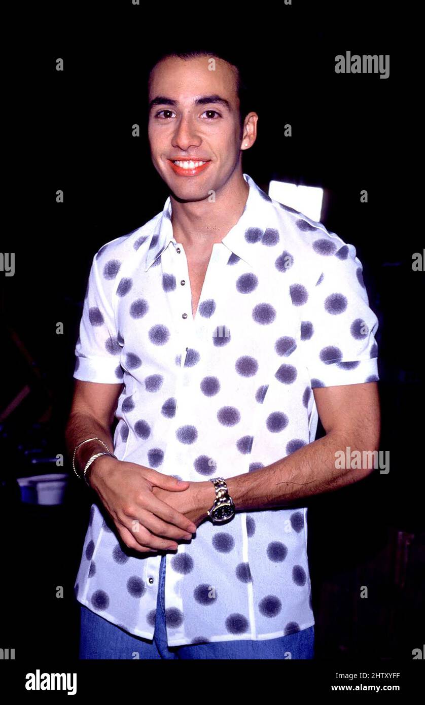 Howie Doroughl of the Backstreet Boys performs for the filming of their ...