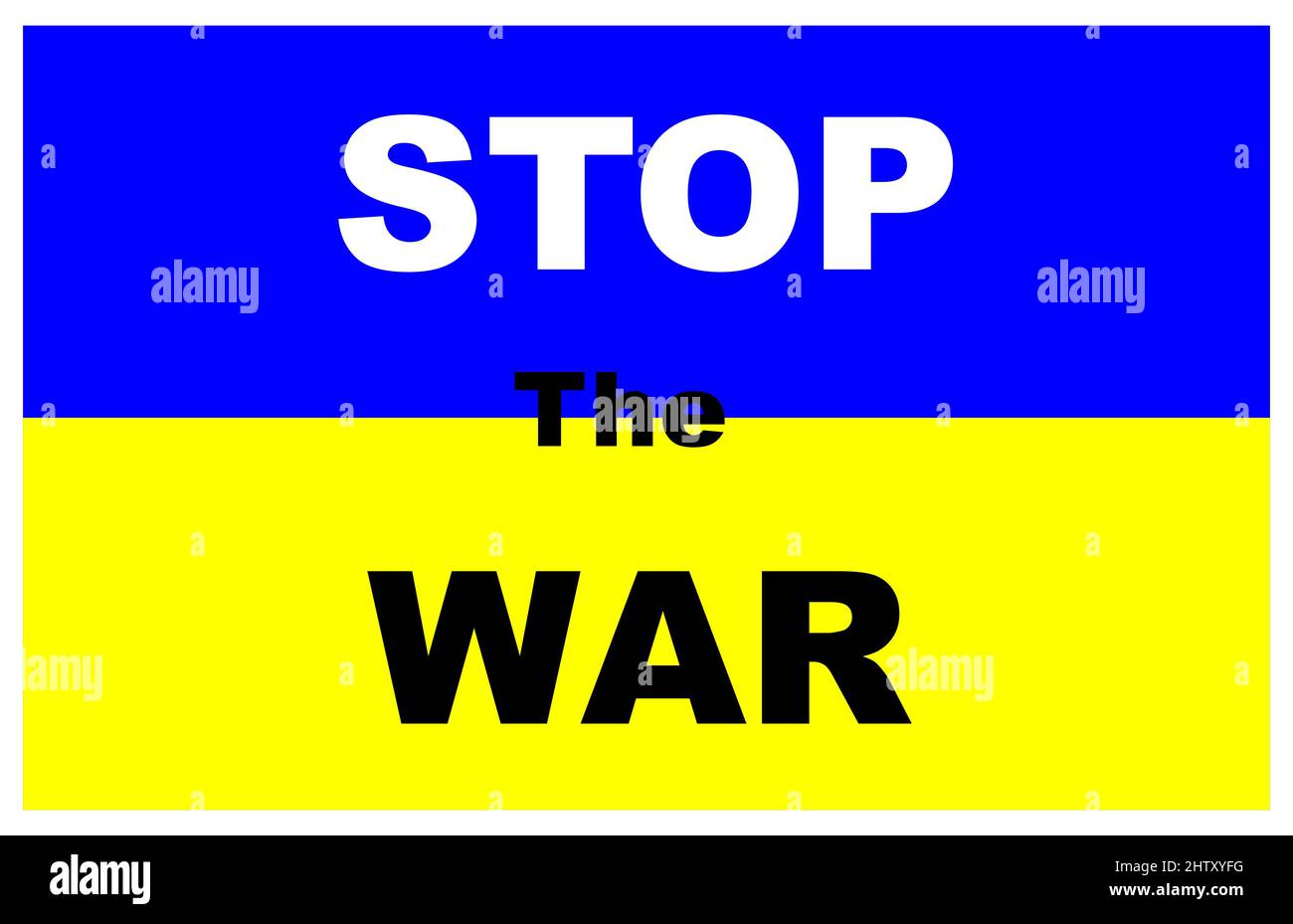 Stop The War on a Ukraine flag vector illustration Stock Vector Image ...