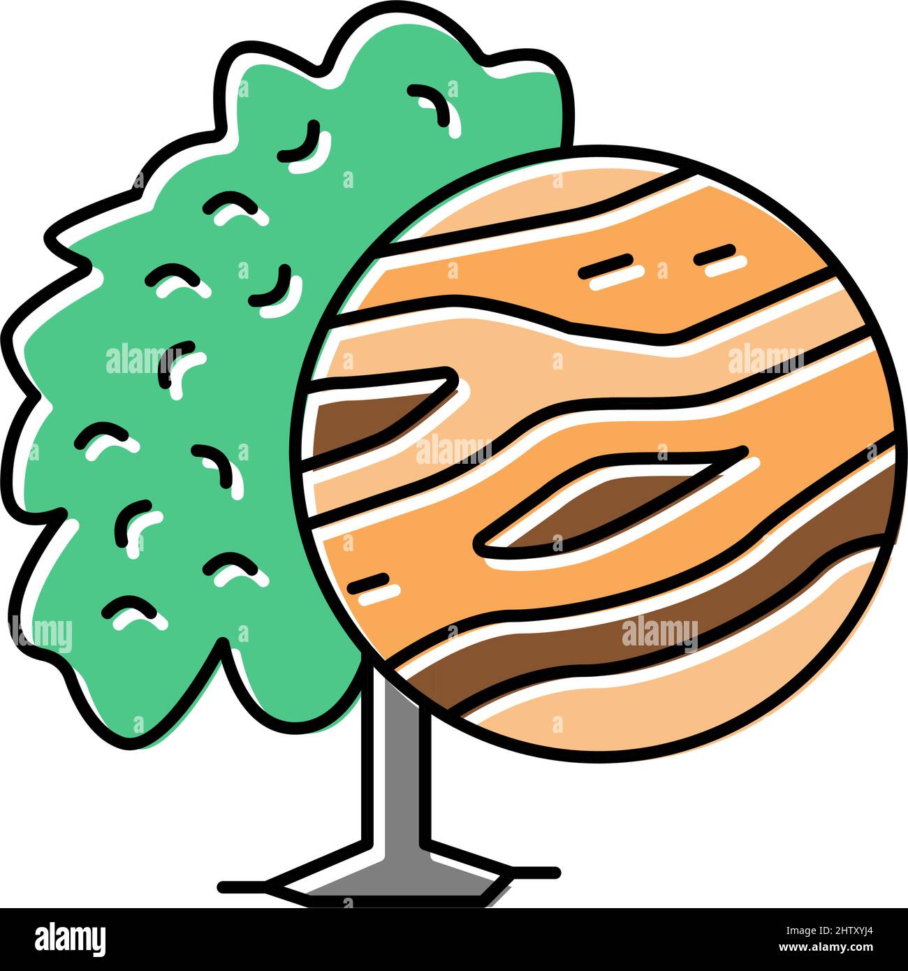 mango wood color icon vector illustration Stock Vector Image & Art - Alamy