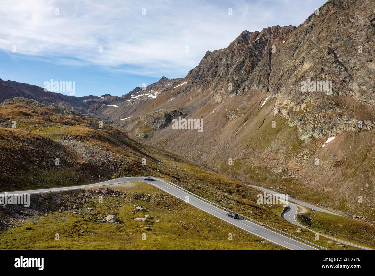 Timmelsjoch High Alpine Road, Passo del Rombo, Pass Road between Tyrol ...