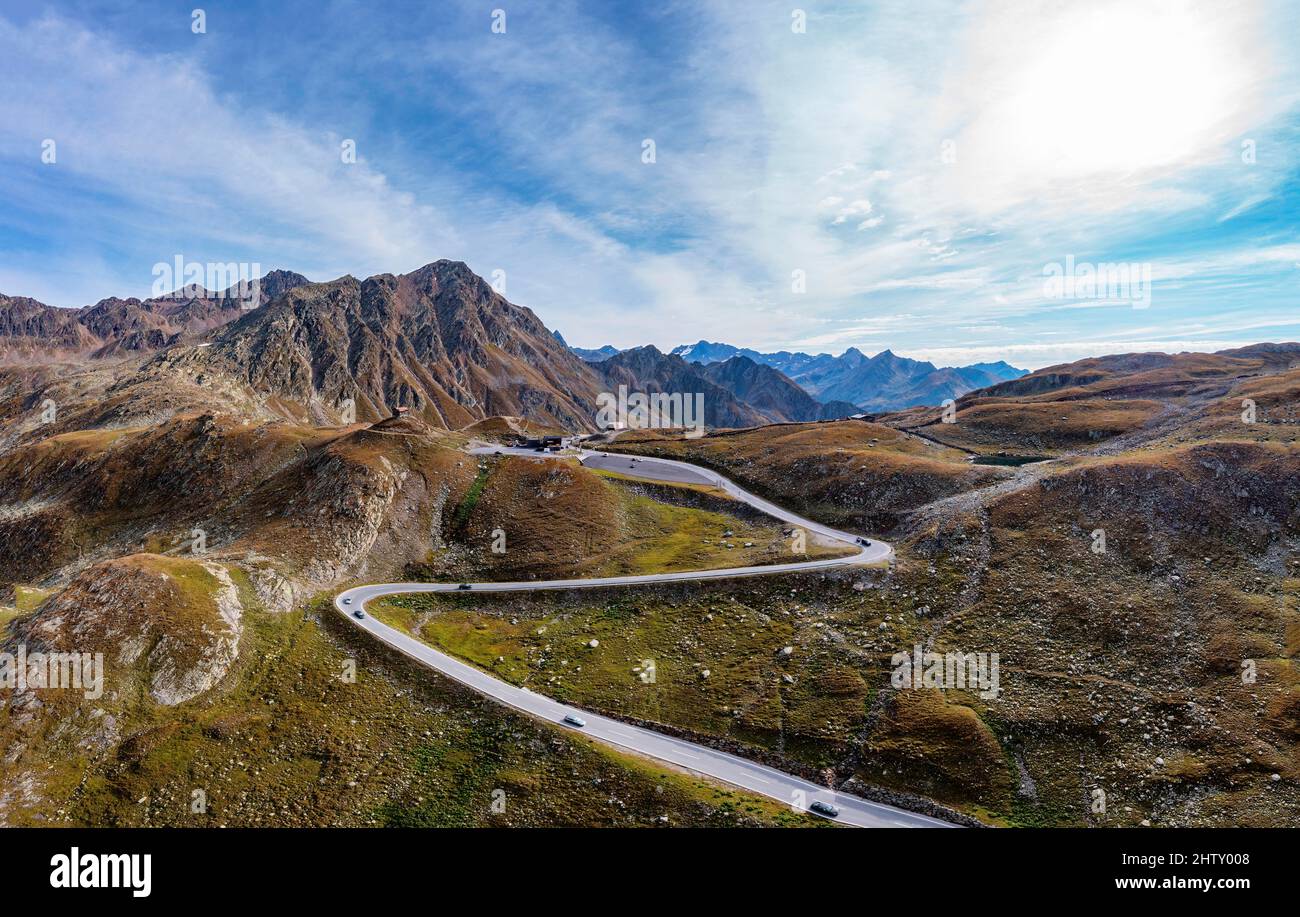 Aerial view timmelsjoch pass hi-res stock photography and images - Alamy