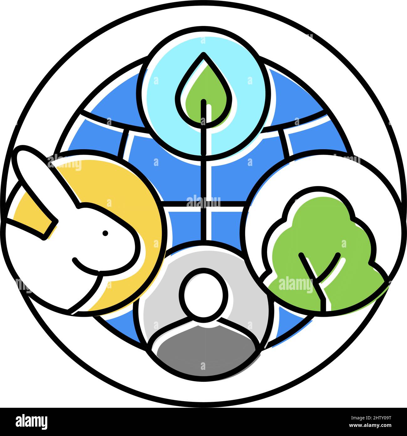 ecosystem ecology color icon vector illustration Stock Vector Image ...
