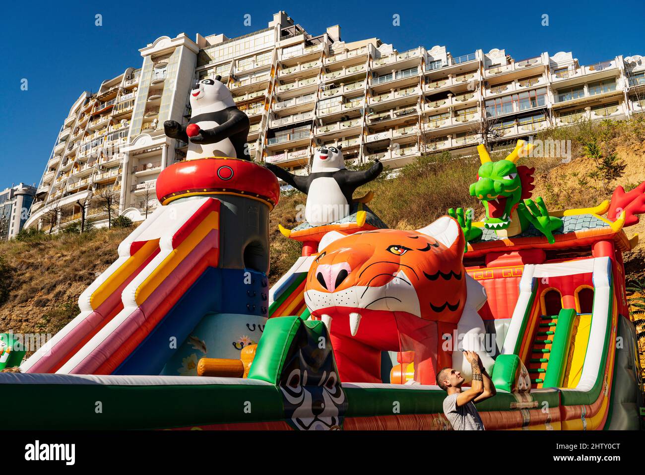 Arkadia beach, entertainment centre, Odessa, Ukraine Stock Photo - Alamy
