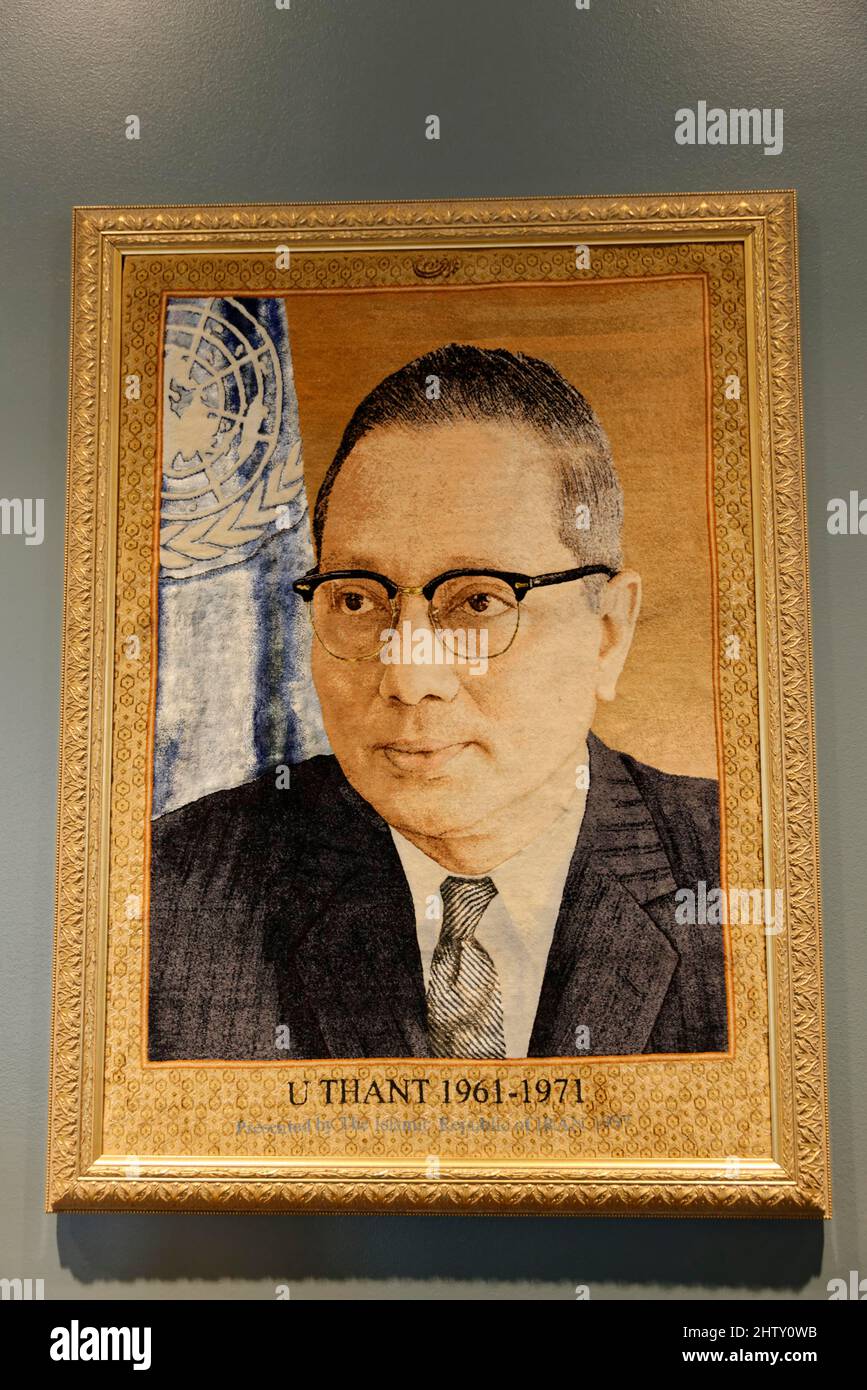 Portrait Sithu U Thant, Ehemaliger Generalsekretaer der Vereinten ...