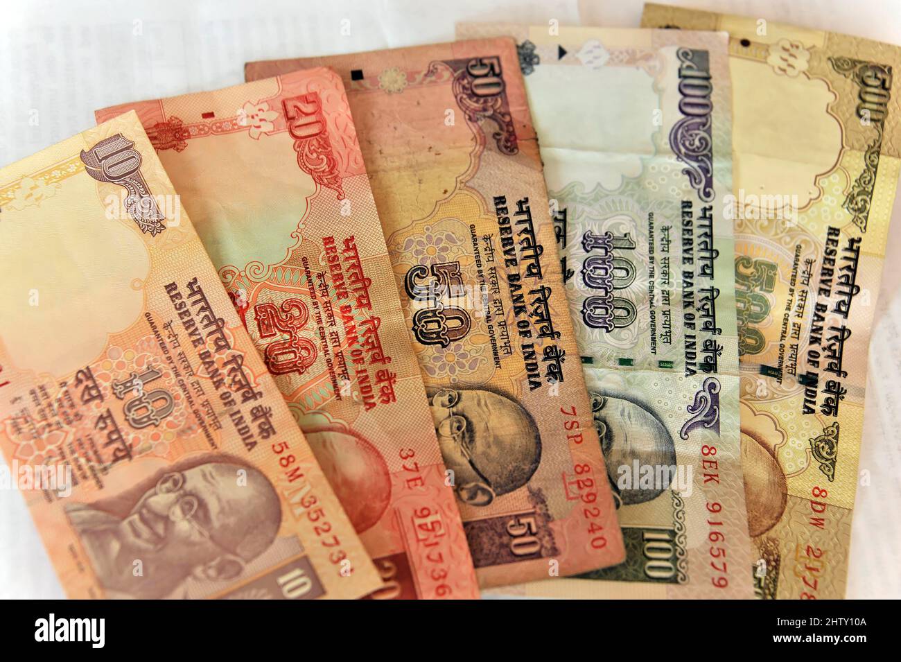 Miscellaneous Indian Rupees, Banknotes, Delhi, North India, India Stock ...
