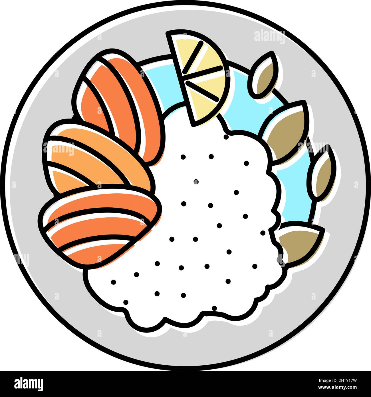 dish seafood color icon vector illustration Stock Vector Image & Art ...