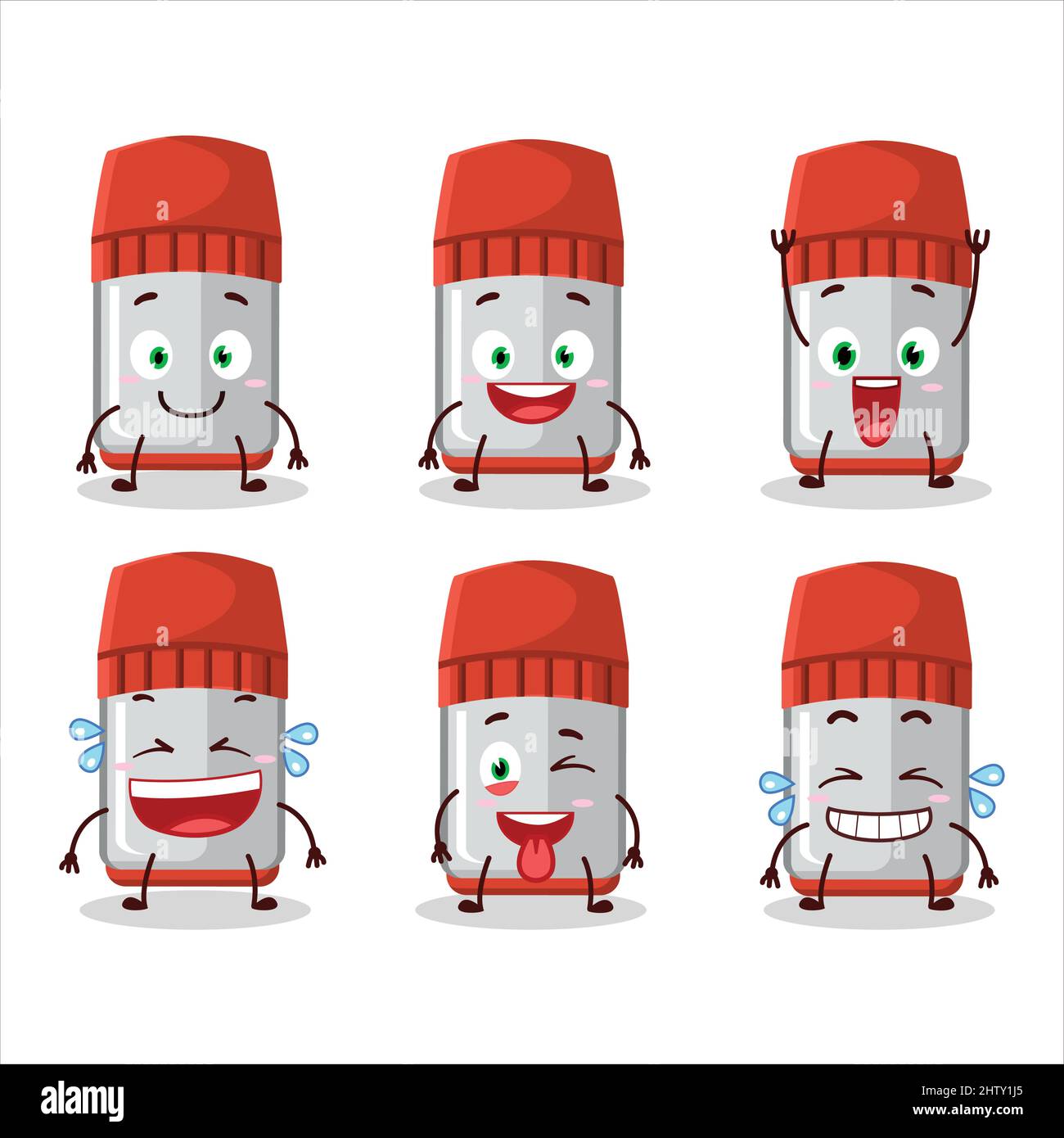 Cartoon character of red whiteboard marker with smile expression ...