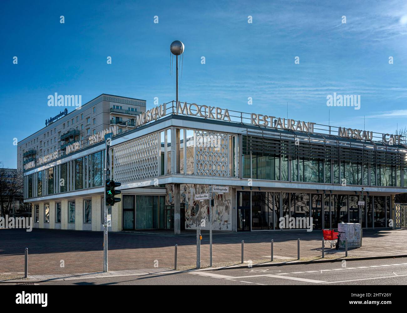 The historic Restaurant and Cafe Moskau on Karl-Marx-Allee in Mitte ...