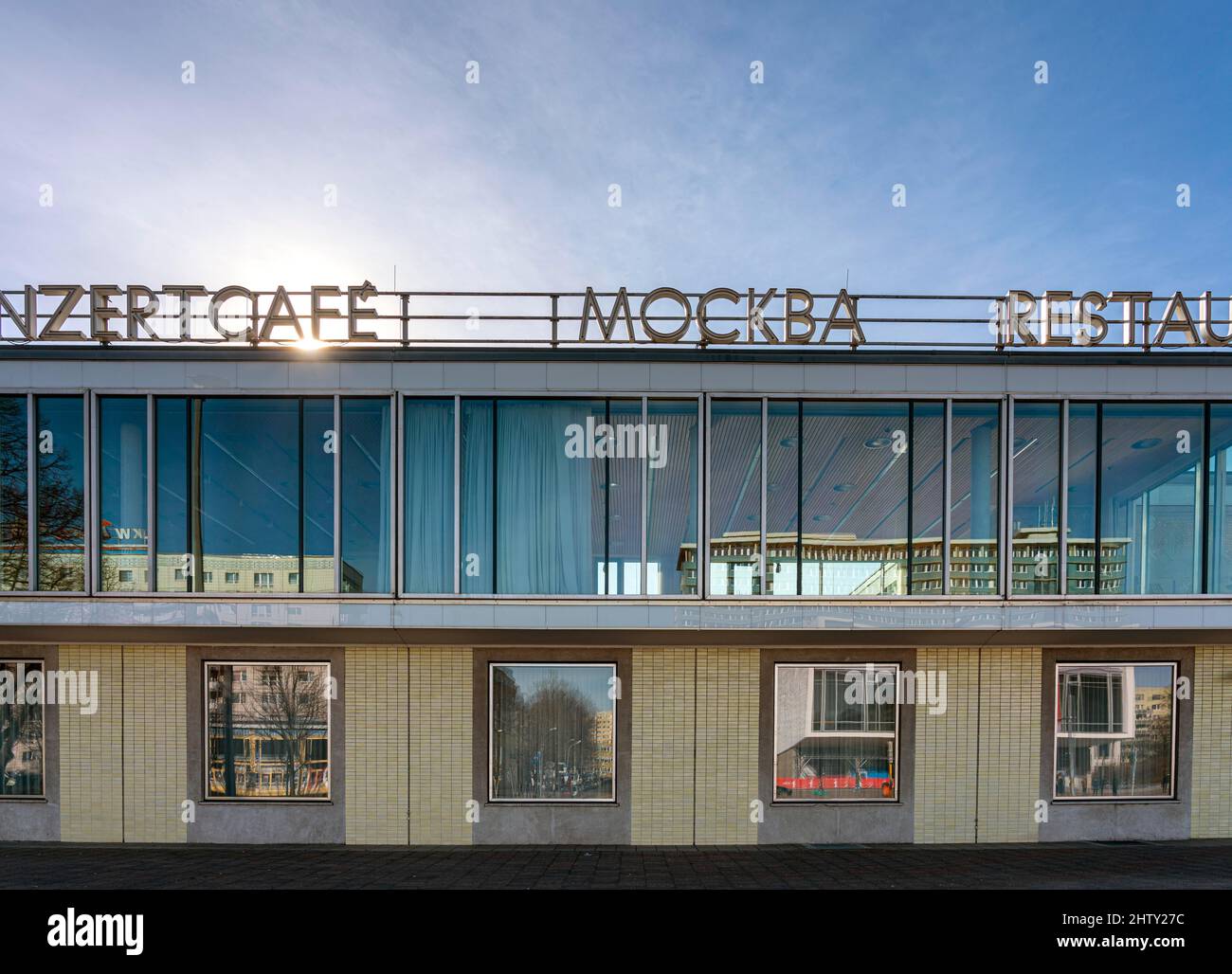 The historic Restaurant and Cafe Moskau on Karl-Marx-Allee in Mitte ...