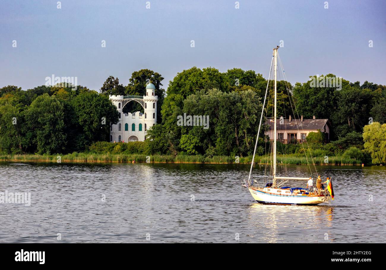 Sailboat on the Wannsee at Pfaueninsel, Berlin, Germany Stock Photo - Alamy