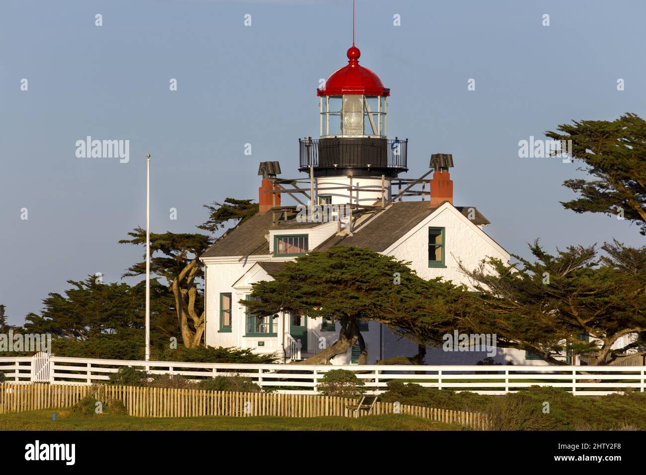 Historical Point Pinos Lighthouse Exterior, oldest continuously ...