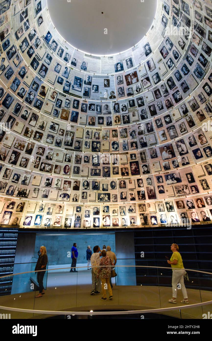 Hall of Names, Yad Vashem Holocaust Memorial, Jerusalem, Israel Stock ...