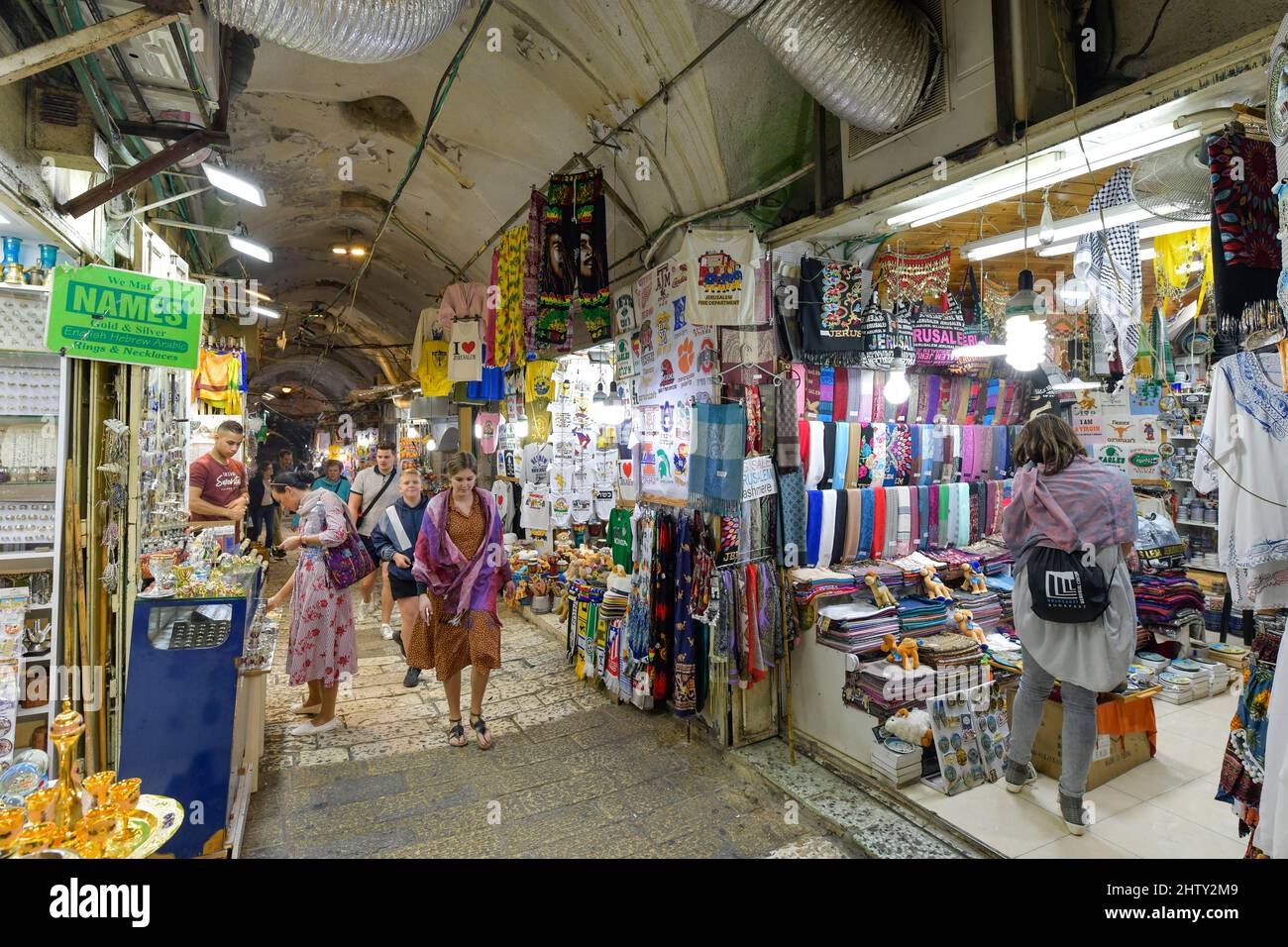 Souvenir shops, Bazaar, Old City, Jerusalem, Israel Stock Photo - Alamy