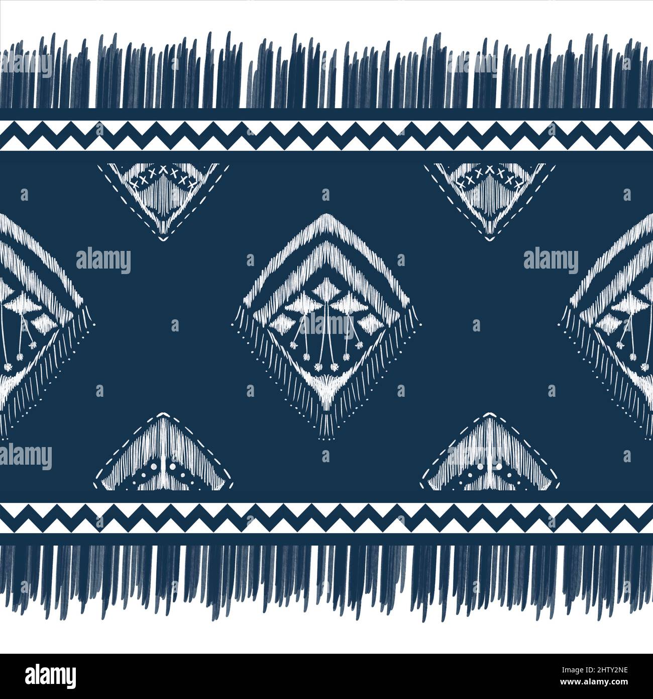 White Diamond on Indigo Blue. Geometric ethnic oriental pattern ...