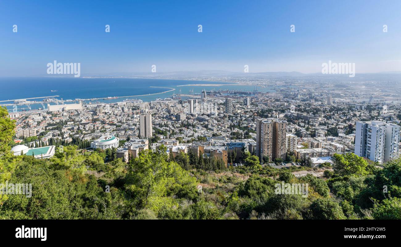 Cityscape, Panorama, Haifa, Israel Stock Photo - Alamy