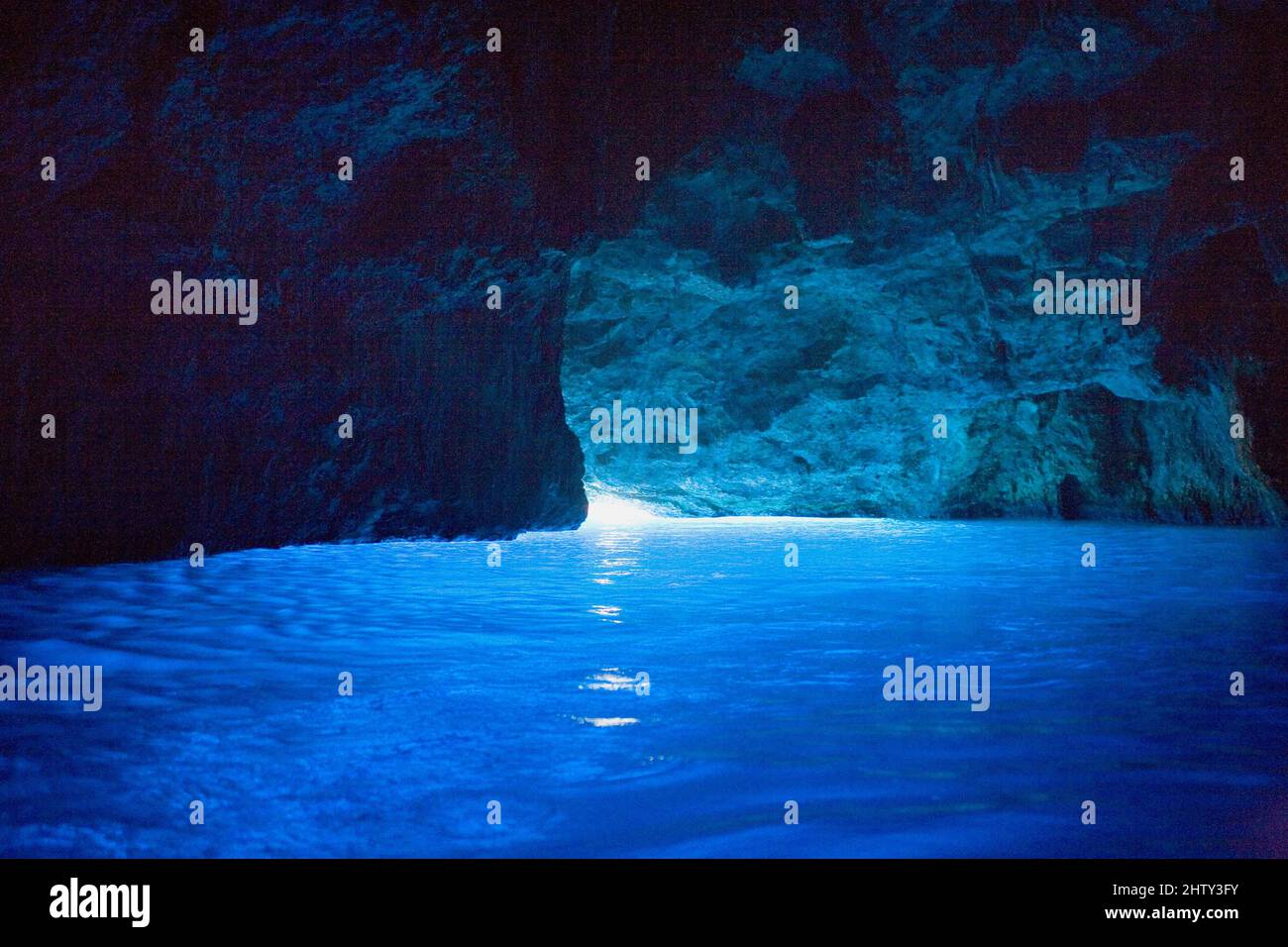 Blue Grotto, Fokalia Cave, Kastellorizo, Greece Stock Photo - Alamy