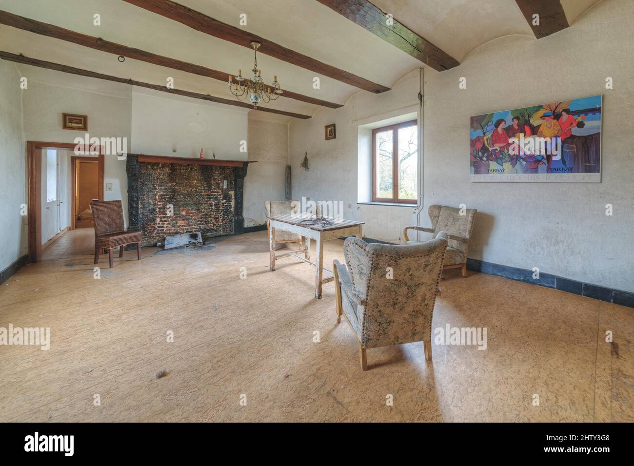Lost Place, Living Space, Abandoned Farm, Communes, Belgium Stock Photo ...