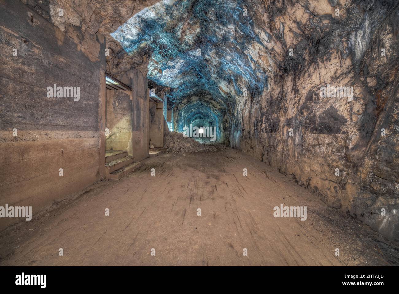 Machine room, transport tunnel, quarry, Wuelfrath, North Rhine ...