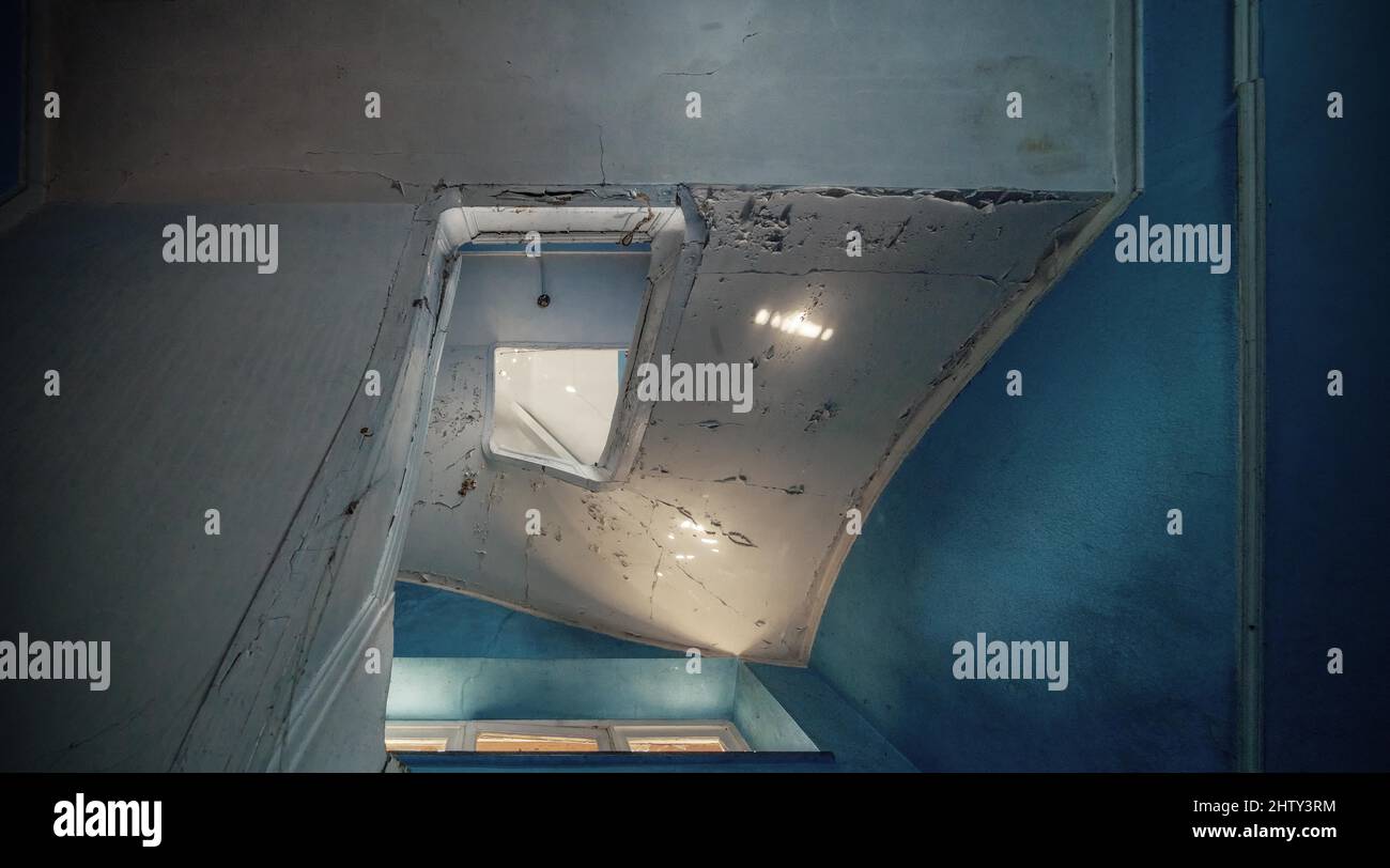 Lost Place, Staircase, Villa Minus, Liege, Belgium Stock Photo - Alamy