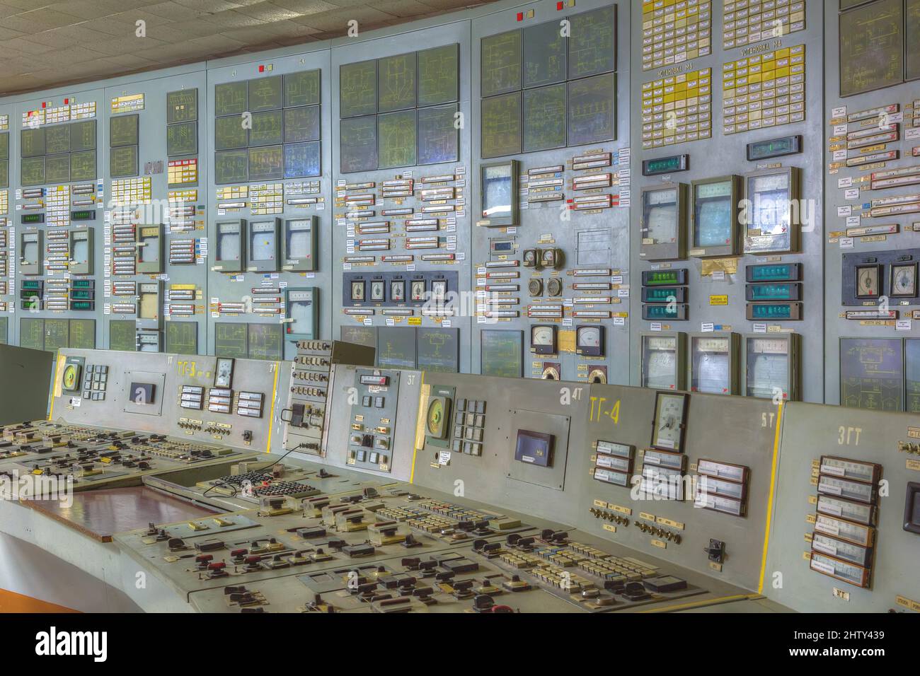 Control room Block III, Chernobyl nuclear power plant, Chernobyl ...