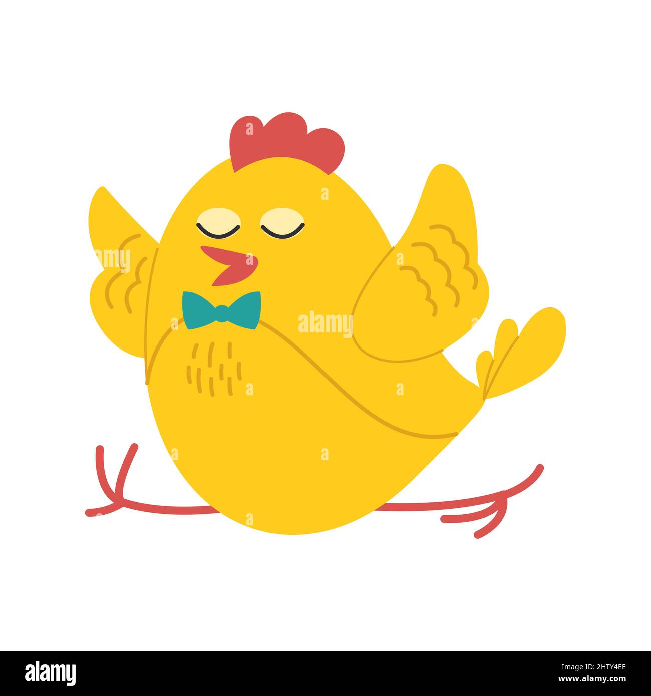 Running Chicken Cartoon