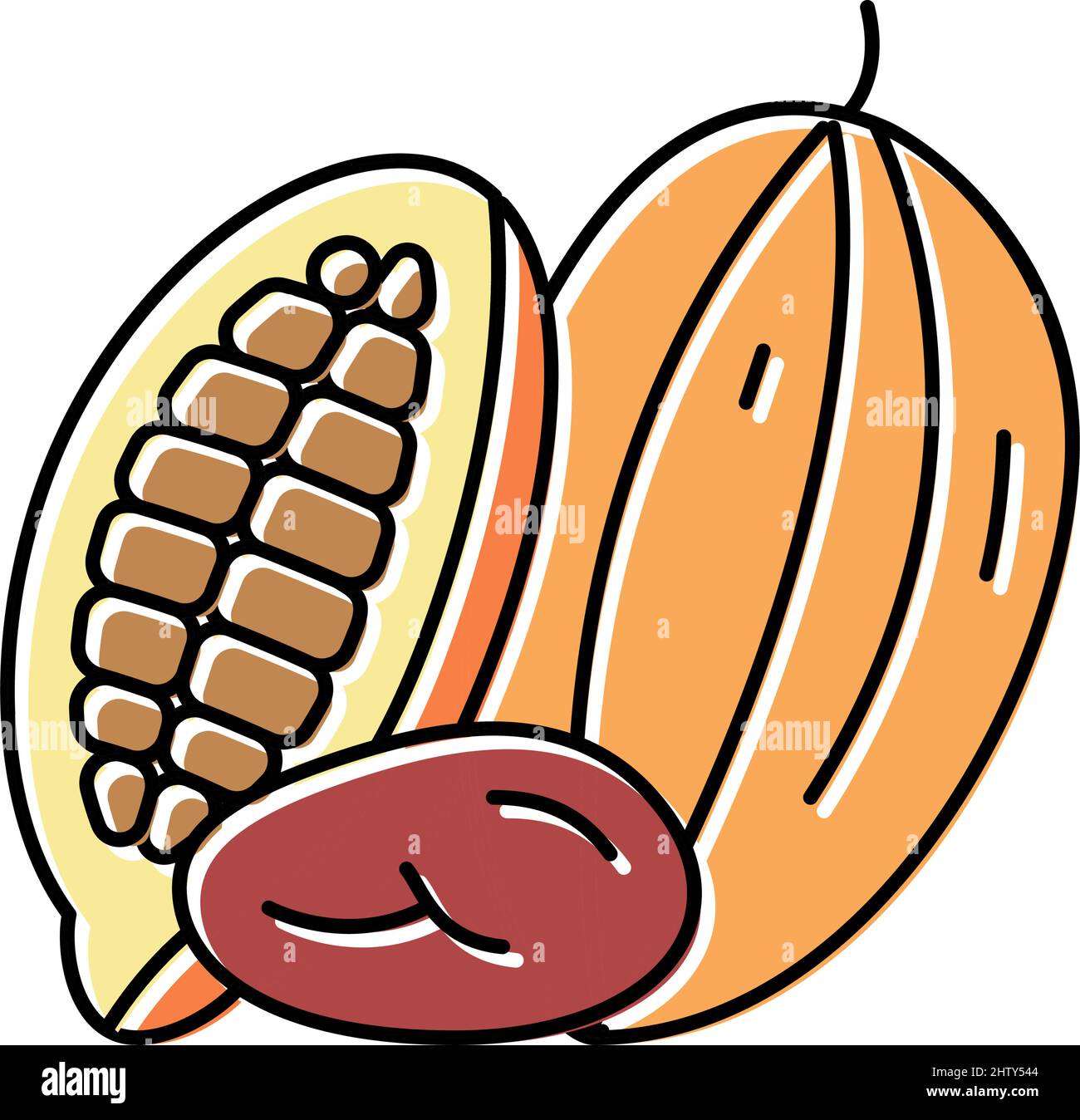 cocoa nut color icon vector illustration Stock Vector Image & Art - Alamy
