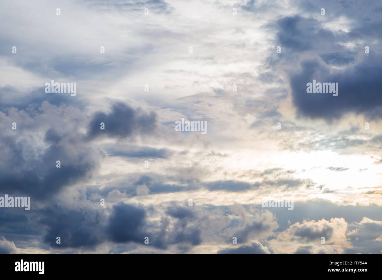Sky and clouds before sunset background Stock Photo - Alamy