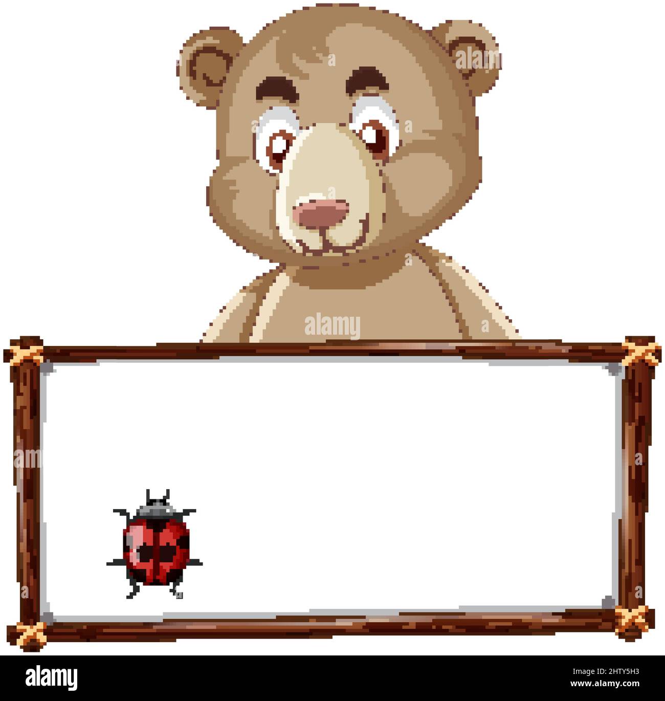 Board template with teddy bear illustration Stock Vector Image & Art ...