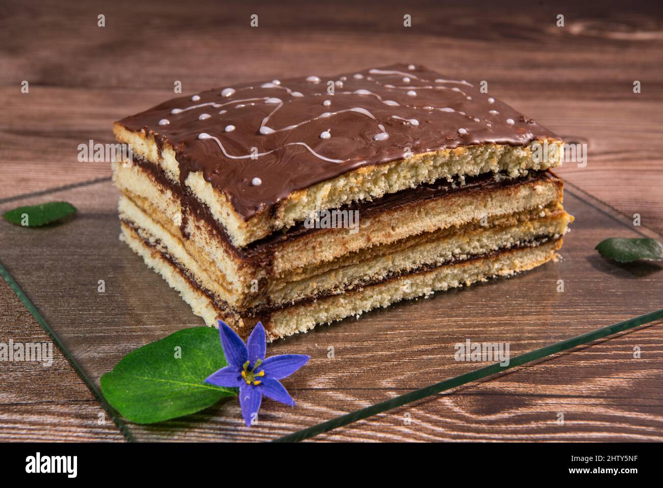 Opera cake dessert slice hi-res stock photography and images - Alamy