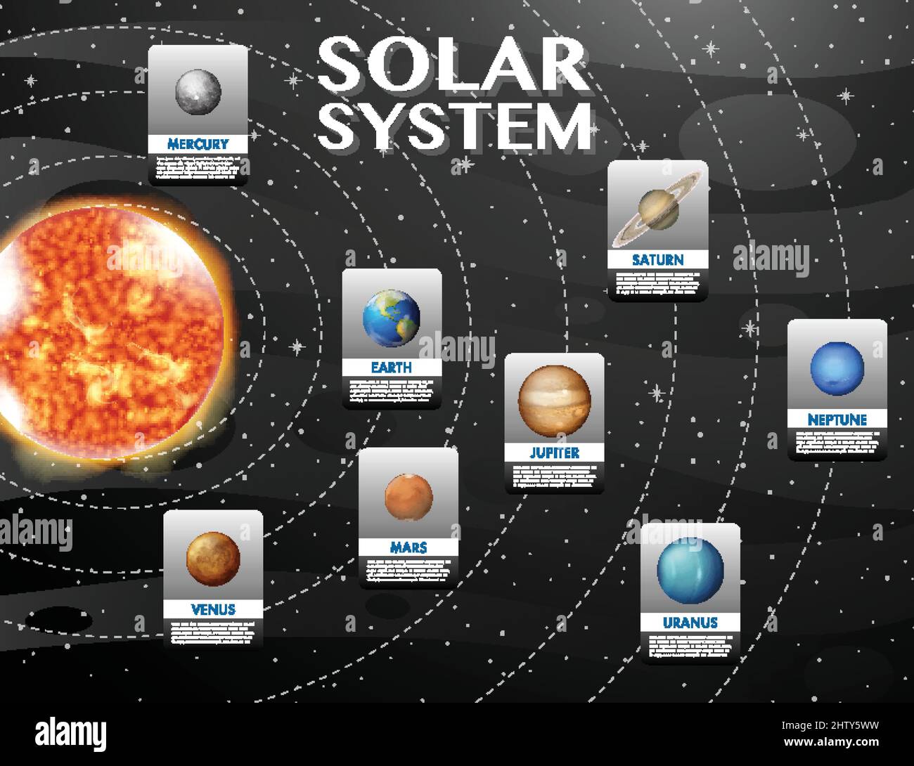 Solar system for science education illustration Stock Vector Image ...