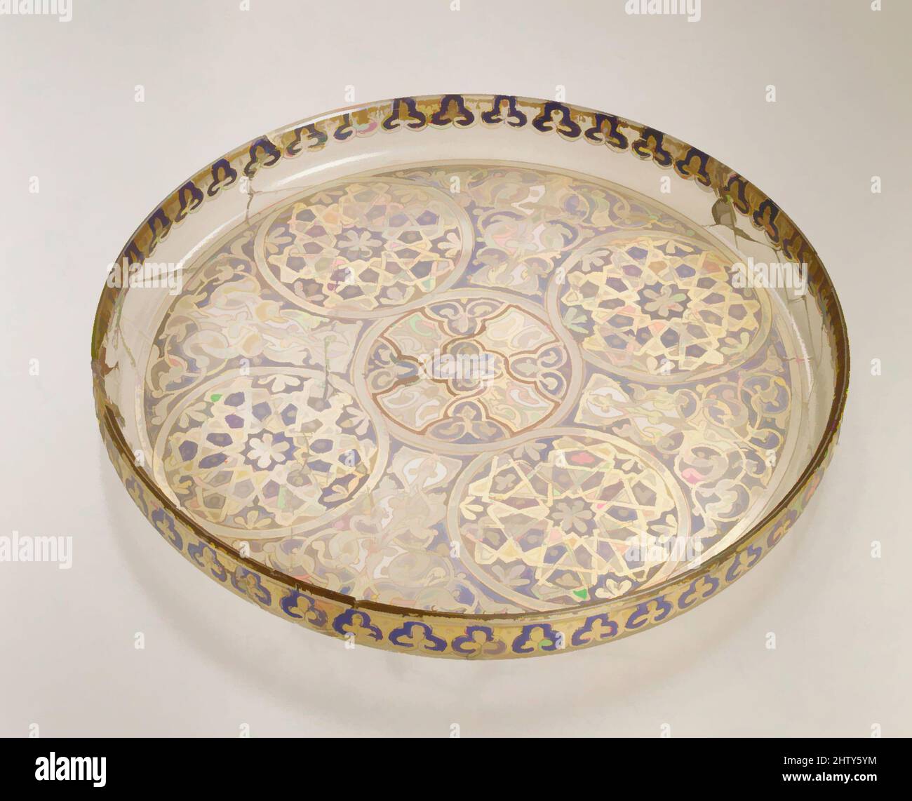 Art inspired by Plate, 14th century, Attributed to Syria, Glass; free ...