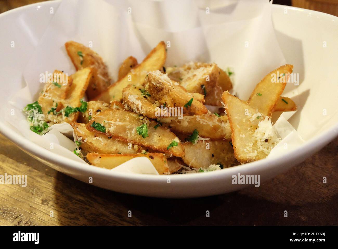 Deep fried potato wedges hi-res stock photography and images - Alamy
