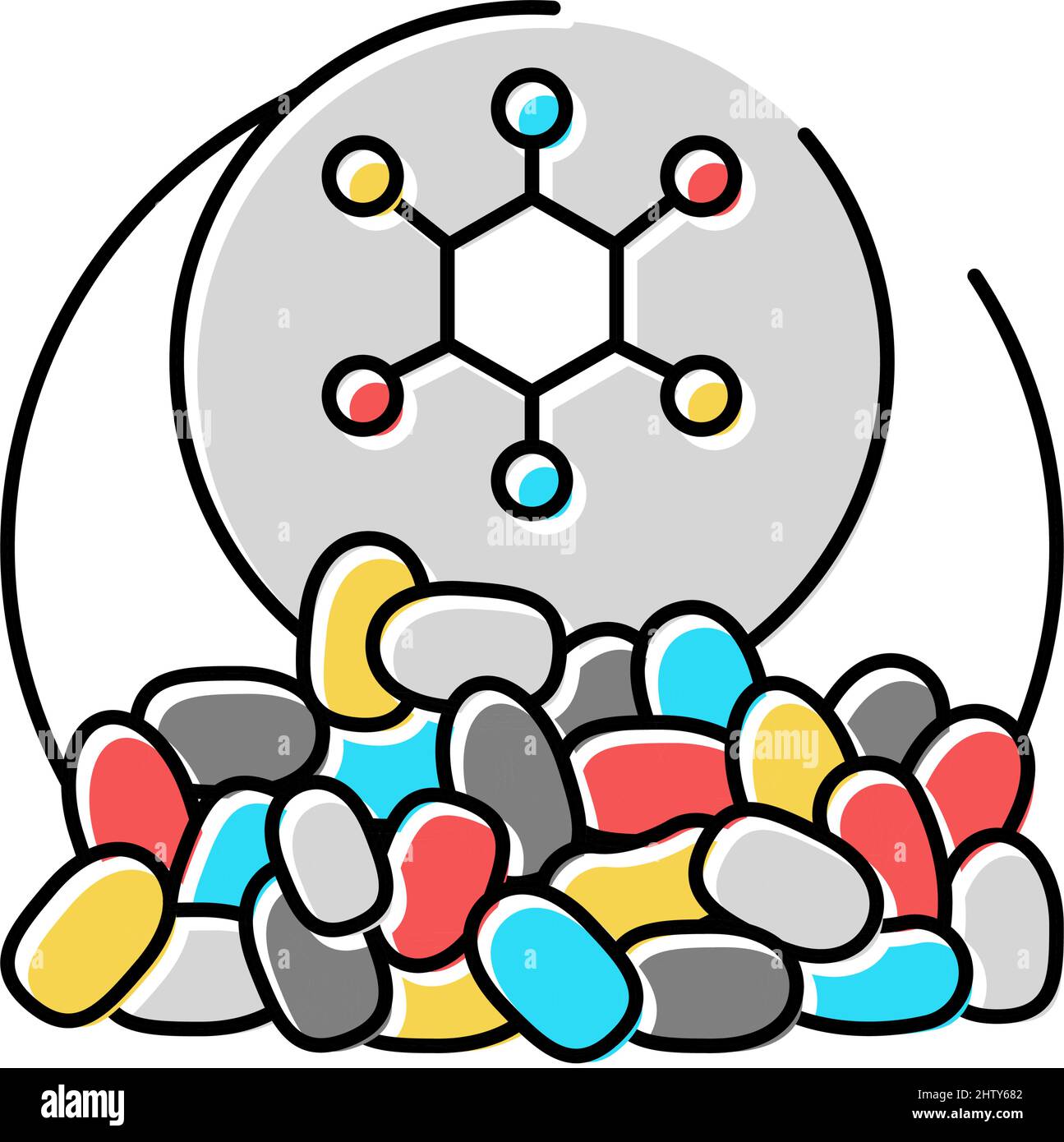 polymers chemical industry color icon vector illustration Stock Vector ...