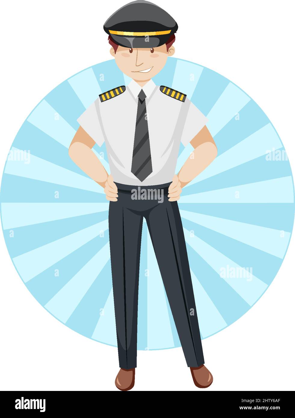 Happy pilot travel holiday theme illustration Stock Vector Image & Art ...