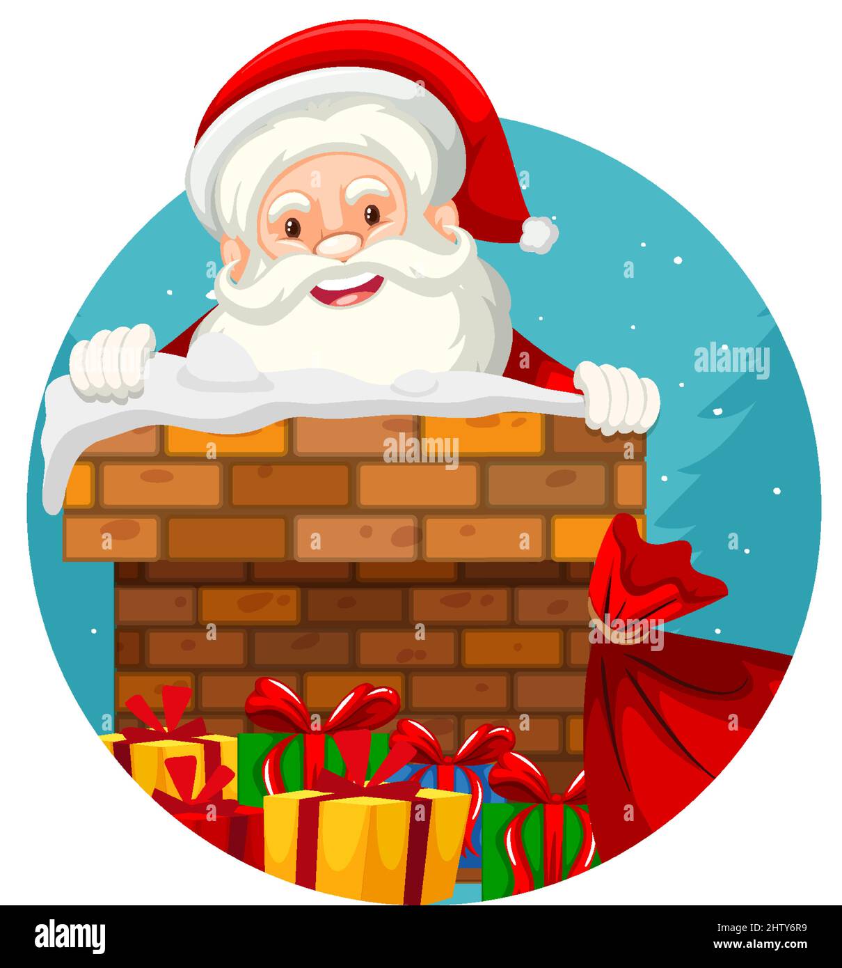 Christmas theme with Santa presents illustration Stock Vector Image ...