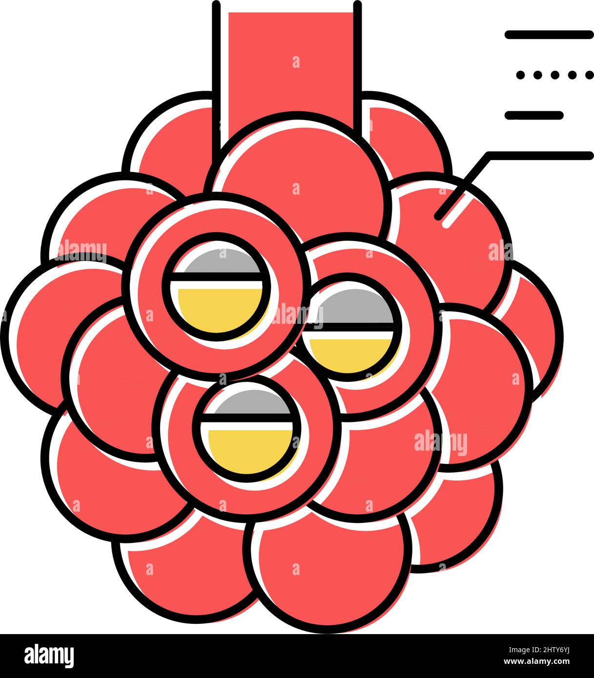 chronic obstructive pulmonary disease color icon vector illustration ...