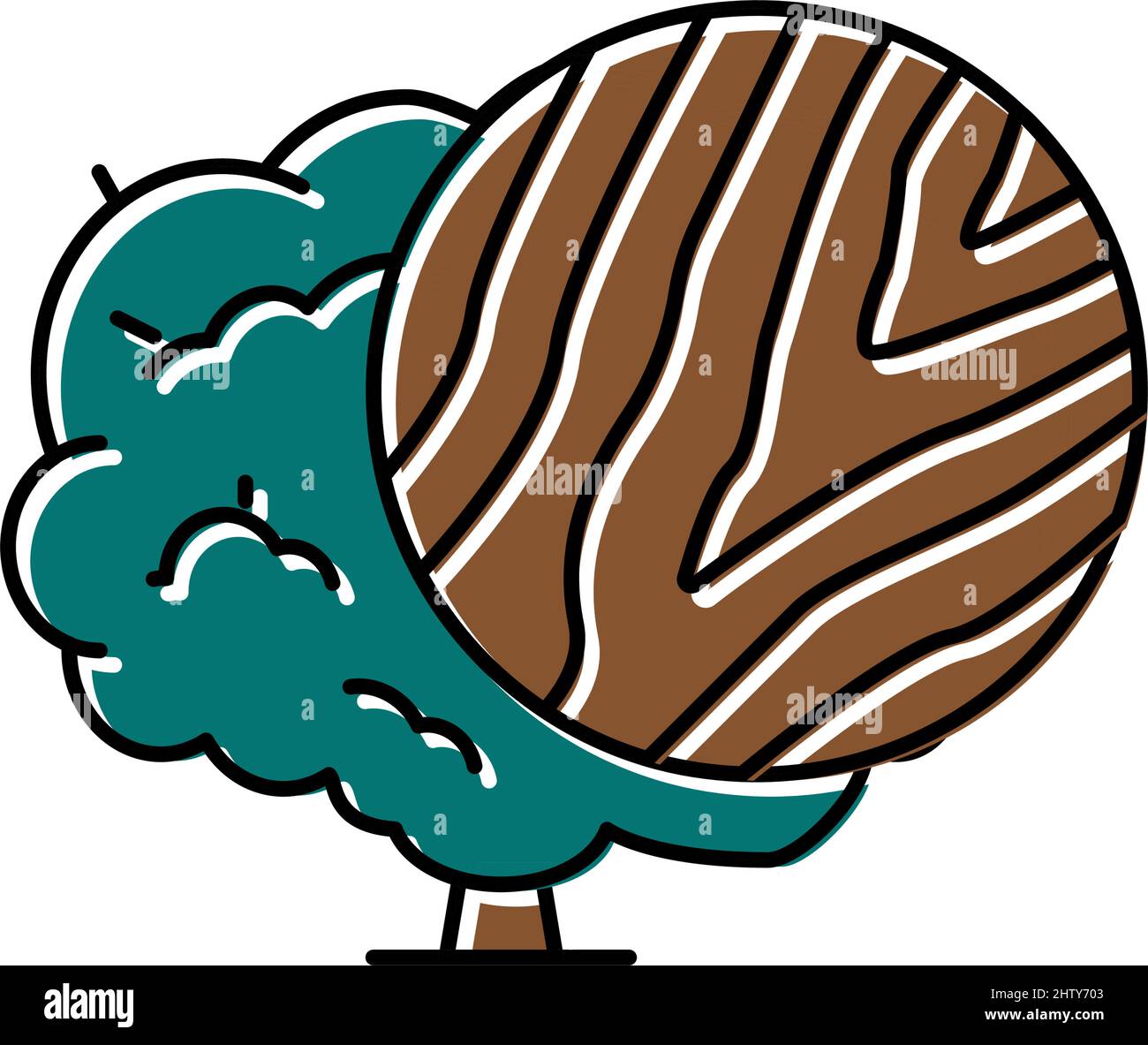 walnut wood color icon vector illustration Stock Vector Image & Art - Alamy