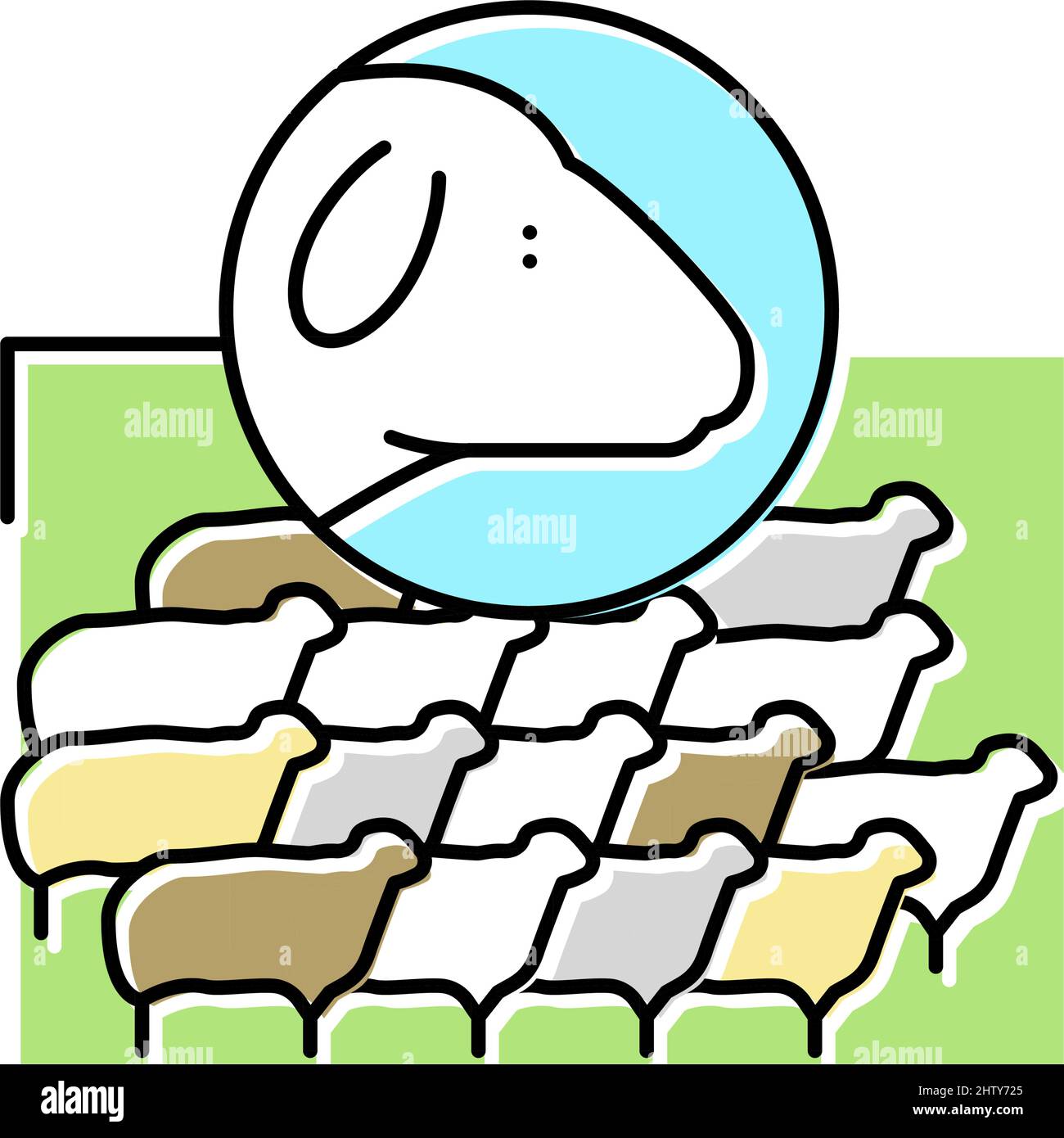 herd sheep color icon vector illustration Stock Vector Image & Art - Alamy