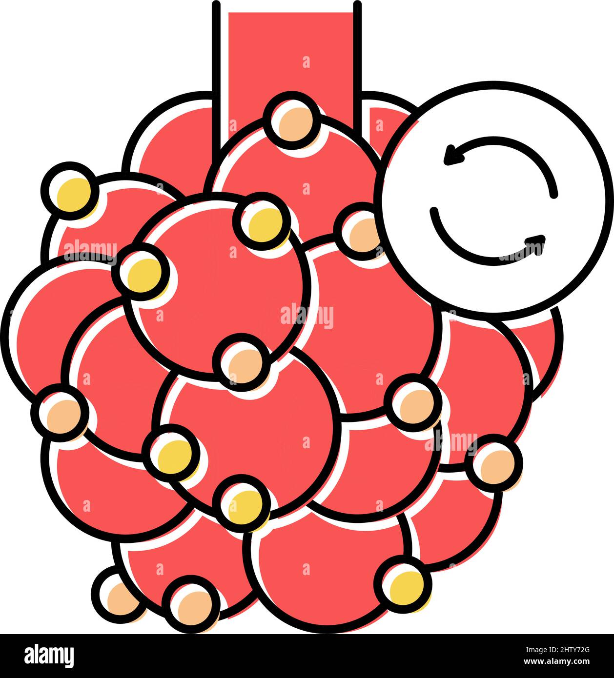 interstitial lung disease color icon vector illustration Stock Vector ...