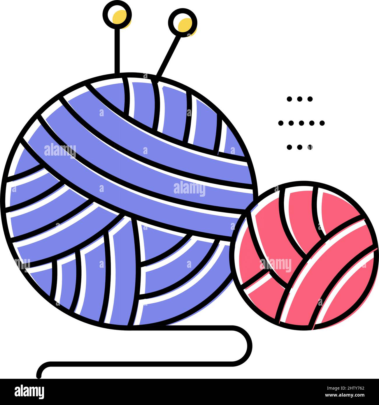 Knitting tool color icon Cut Out Stock Images & Pictures - Alamy