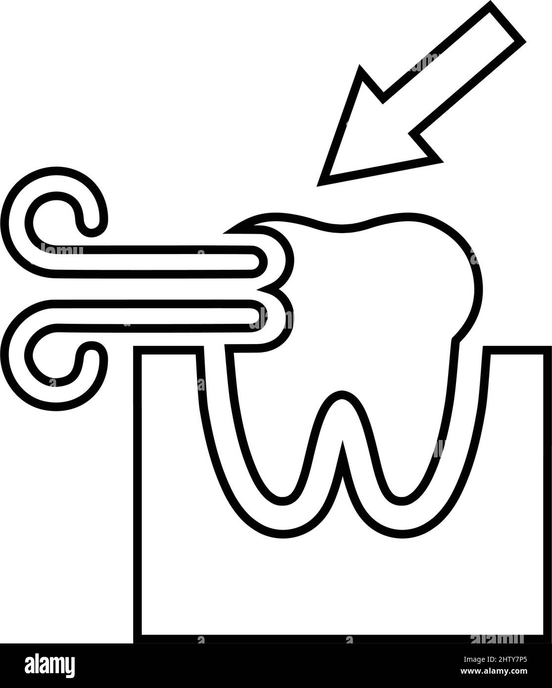 Teeth sensitivity icon- Perfect use for print media, web, stock images ...